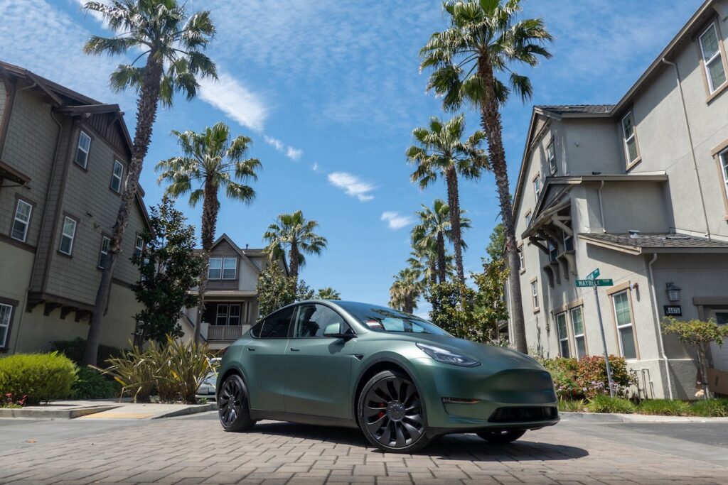 Tesla Model Y - Matte Pine Green Metallic Vinyl Wrap | 3M 2080 - M67 ...