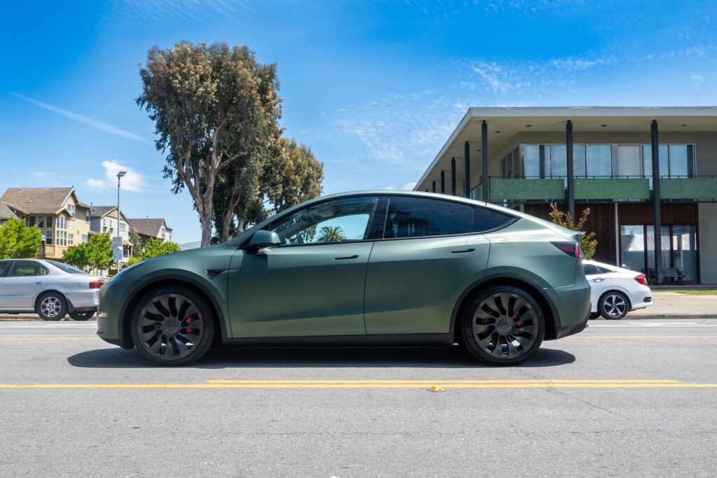 Tesla Model Y - Matte Pine Green Metallic Vinyl Wrap | 3M 2080 - M67 ...